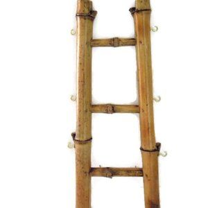 Vintage | Storage & Organization | Boho Bamboo Ladder Jewelry Display ...
